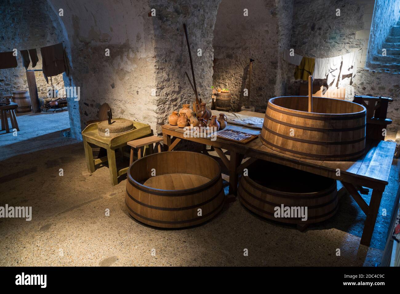 Storeroom / store room inside The Great Tower / Donjon / Keep / massive ...