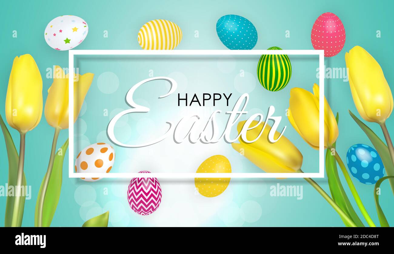Abstract Happy Easter Template Holiday Background Illustration Stock ...
