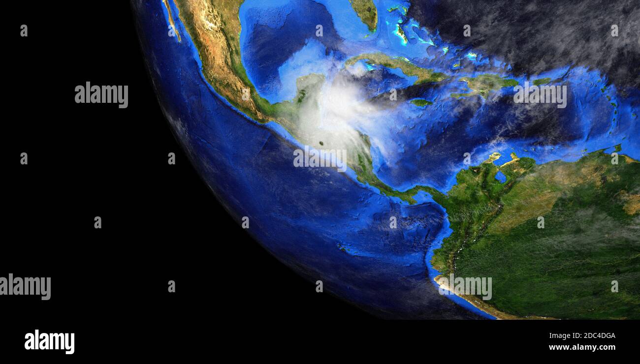 Hurricane Lota shown from Space. Extremely detailed and realistic high ...