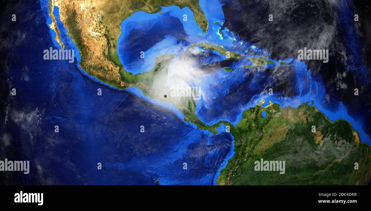 Hurricane Lota shown from Space. Extremely detailed and realistic high ...
