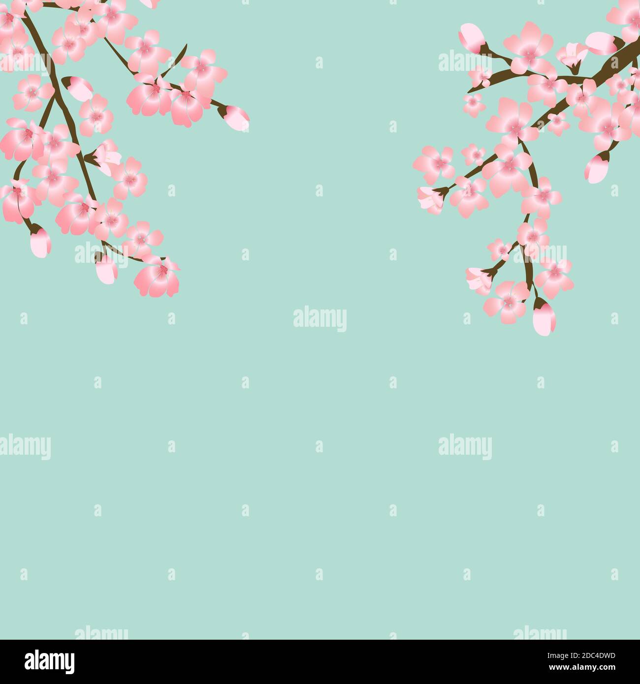 Abstract Floral Sakura Flower Japanese Natural Background Illustration ...