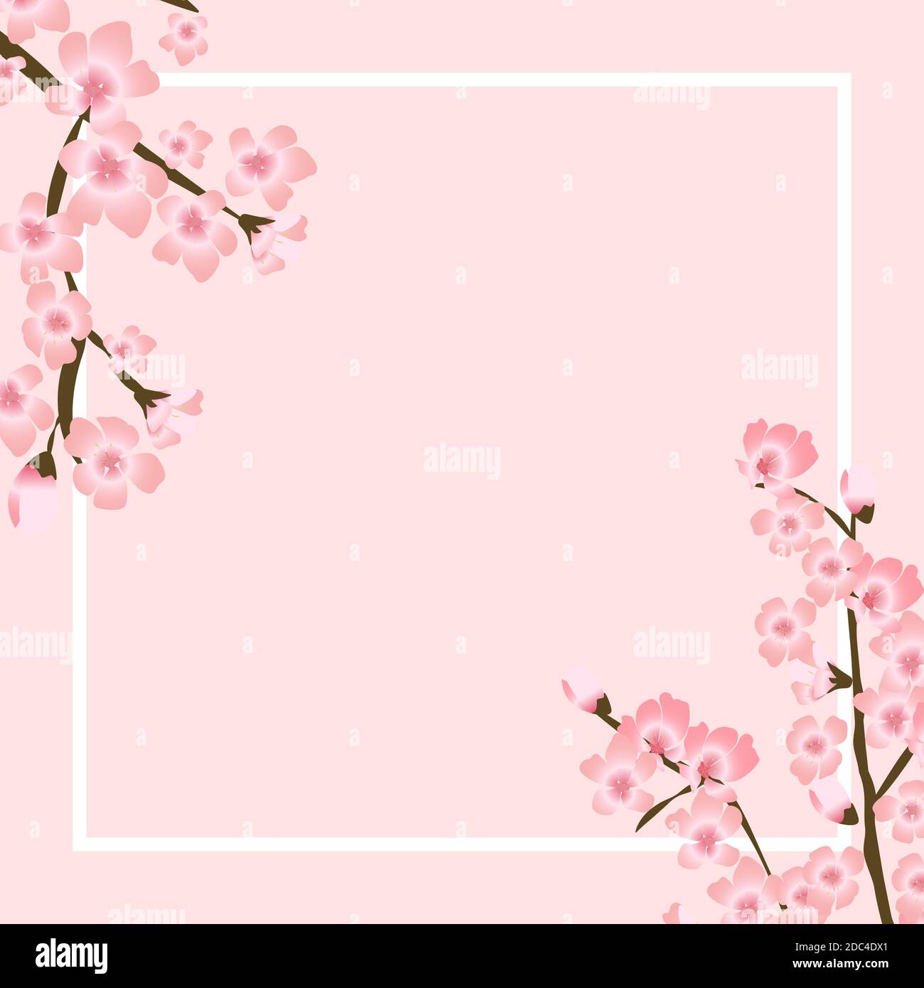 Abstract Floral Sakura Flower Japanese Natural Background Illustration ...