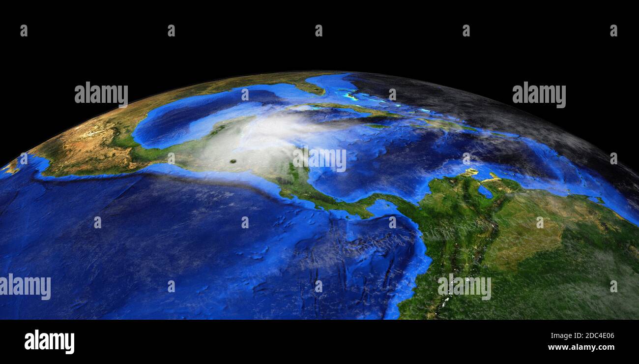 Hurricane Lota shown from Space. Extremely detailed and realistic high ...