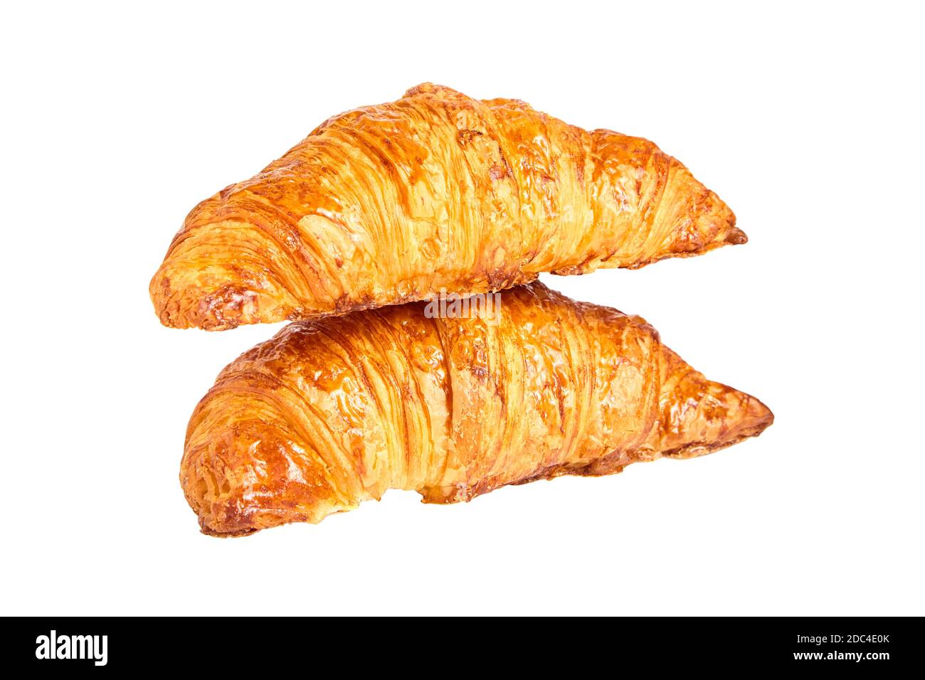 Two croissants isolated on white background Stock Photo - Alamy