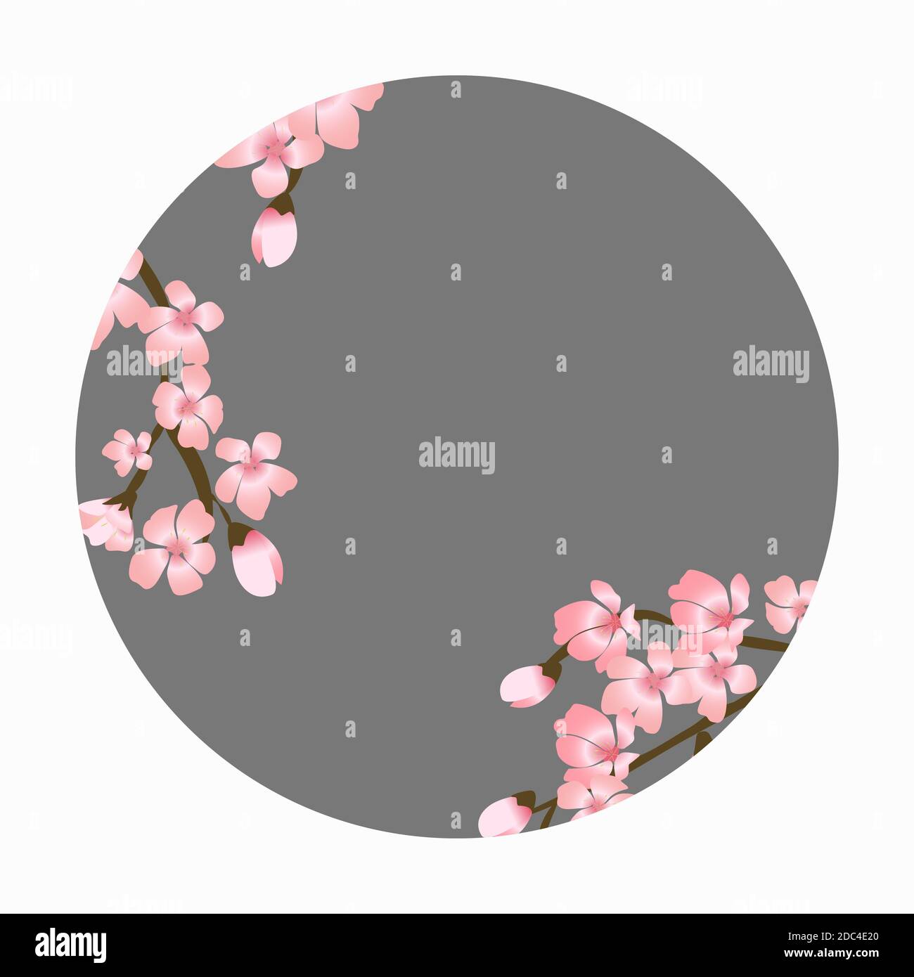 Abstract Floral Sakura Flower Japanese Natural Background Illustration ...