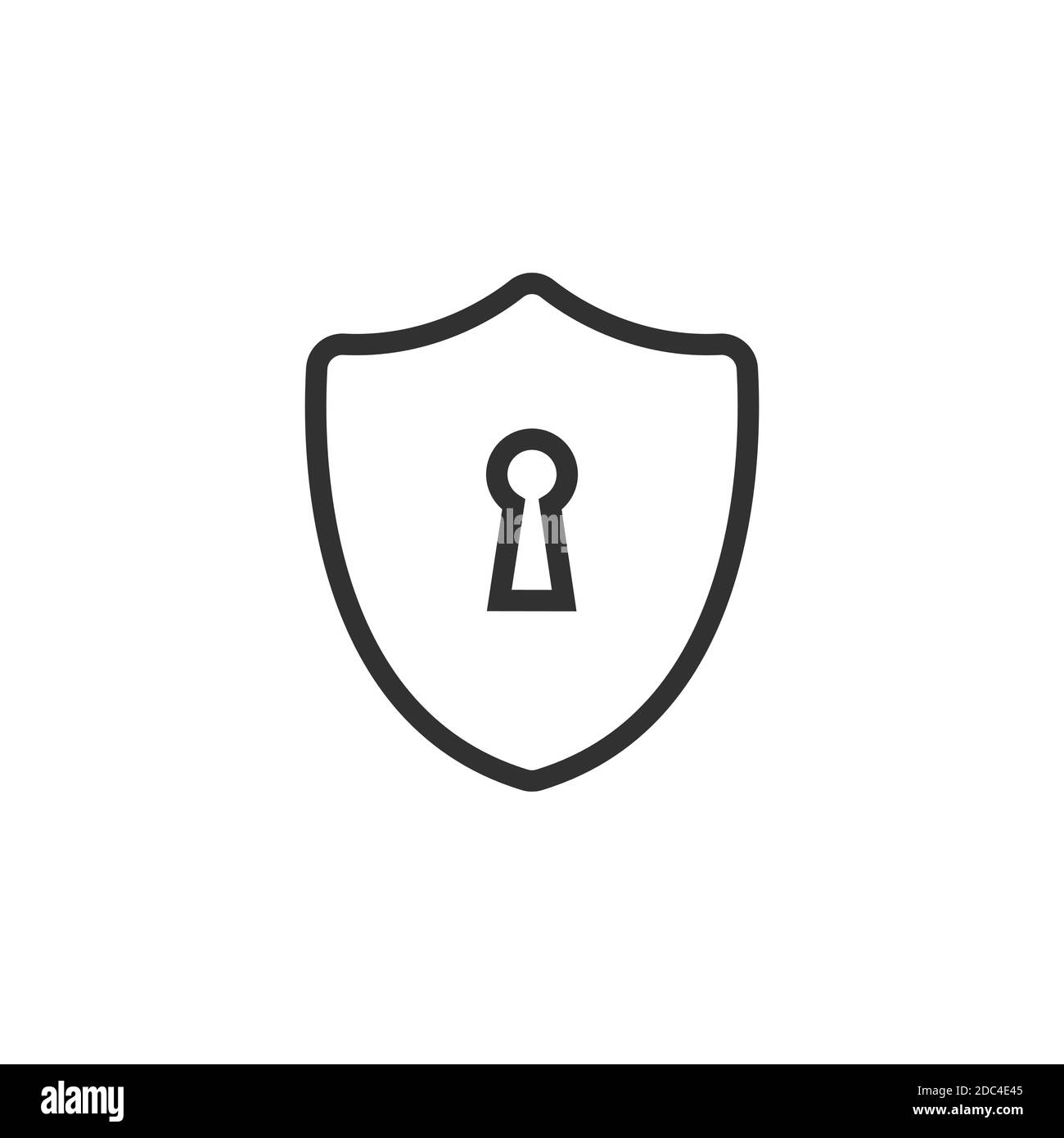 shield secure security key hole keyhole protector logo. Stock vector ...