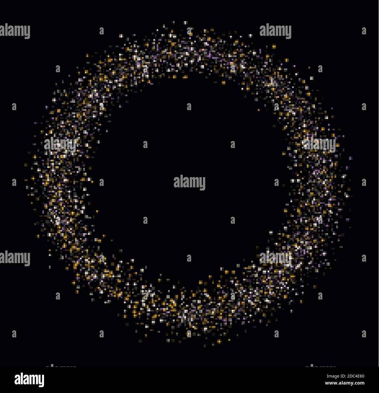 Vector frame with colorful sparkles Circle frame Stock Vector Image ...