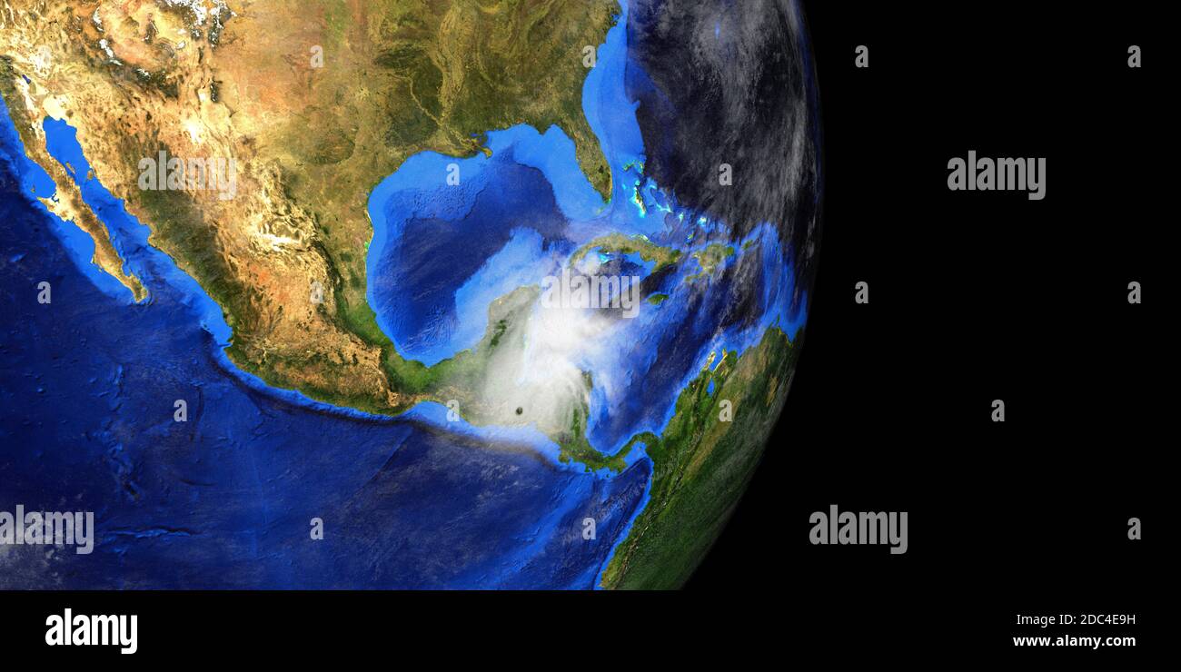 Hurricane Lota shown from Space. Extremely detailed and realistic high ...