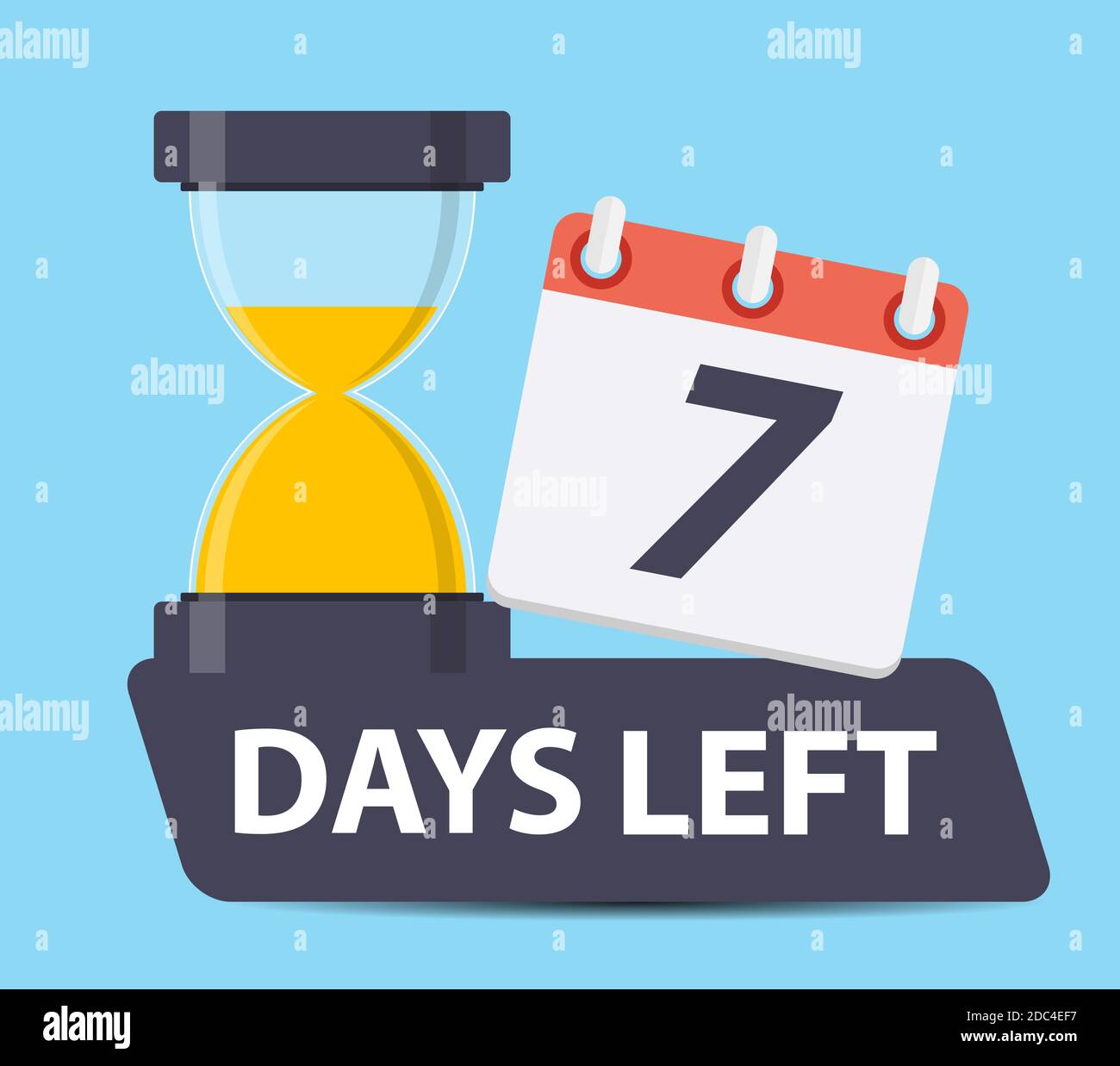 Offer sale business sign with Days left collection set. illustration ...