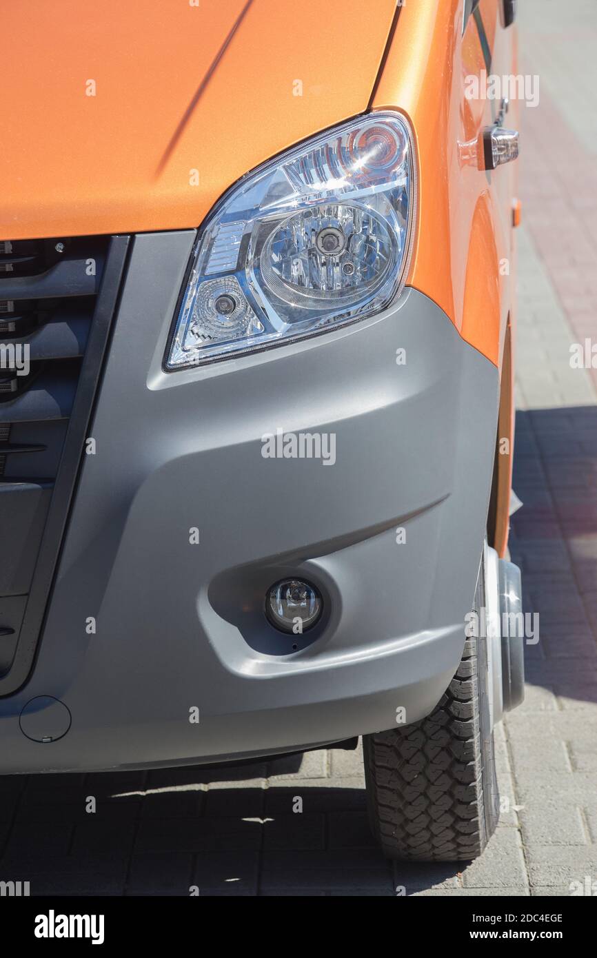 new modern minibus close up detail Stock Photo - Alamy