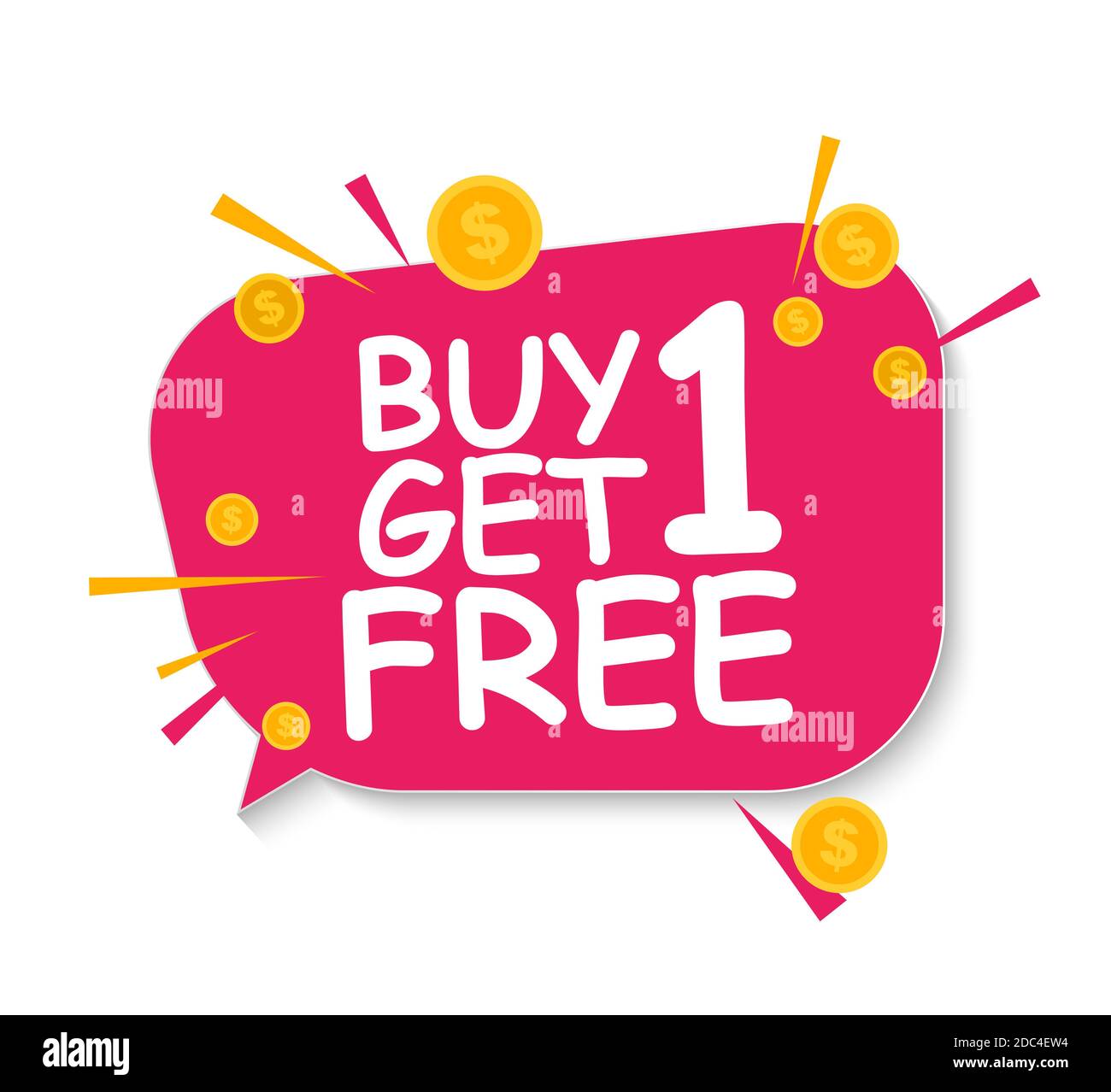 Buy 1 Get 1 Free sale banner template. Offer promotion for retail ...