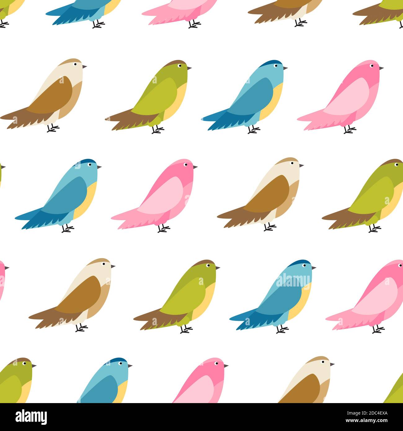 Abstract Bird Seamless Pattern Background Illustration Stock Photo - Alamy