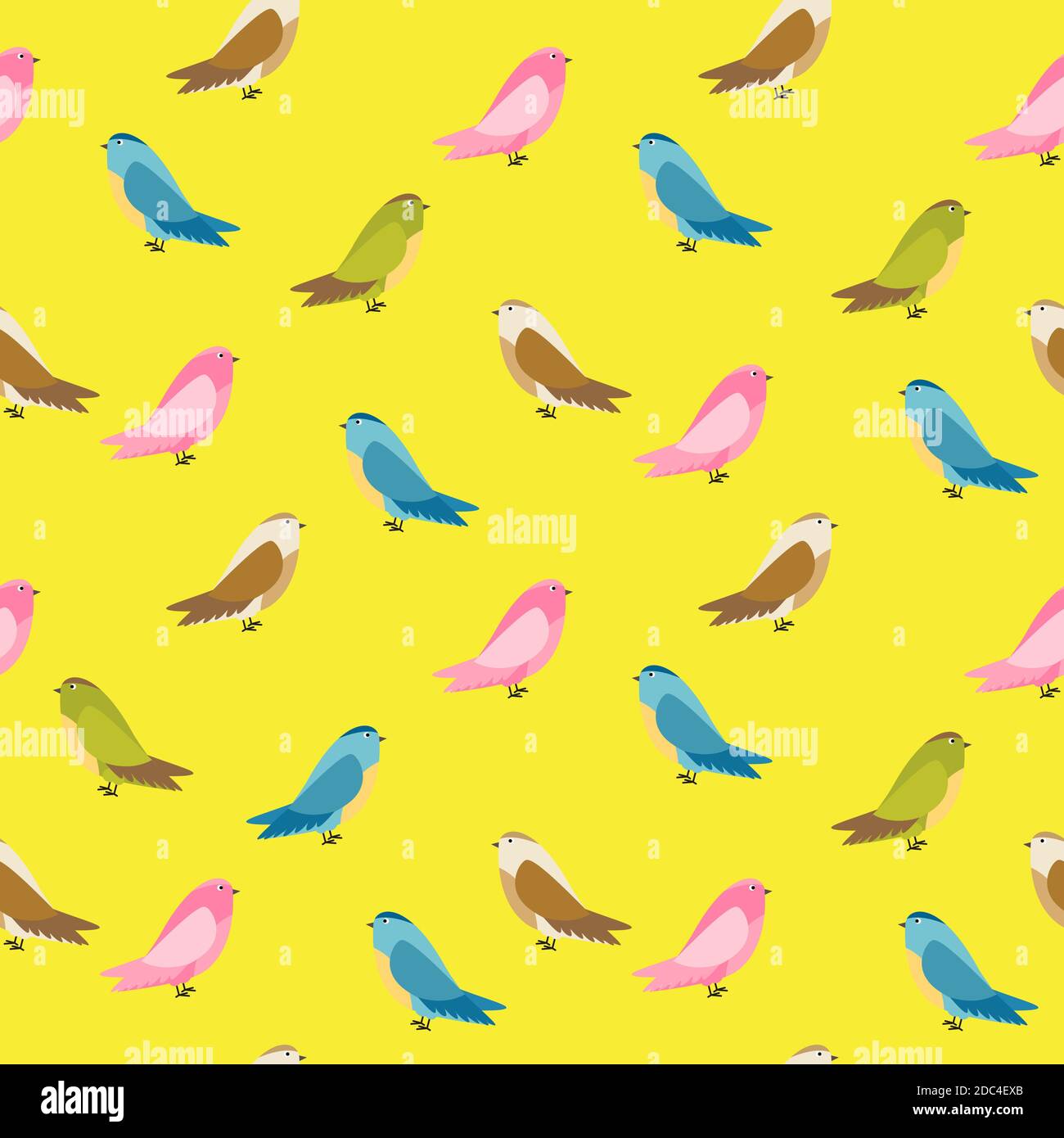 Abstract Bird Seamless Pattern Background Illustration Stock Photo - Alamy