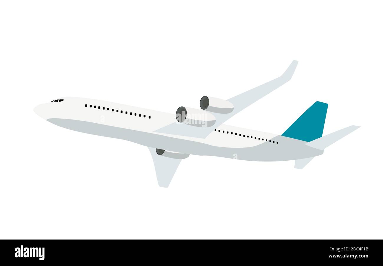 Flat airplane icon isolated on white background. Illustration Stock ...