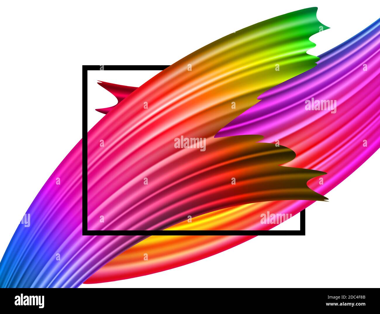 Abstract spectrum brush strokes Textured Art Frame Background ...