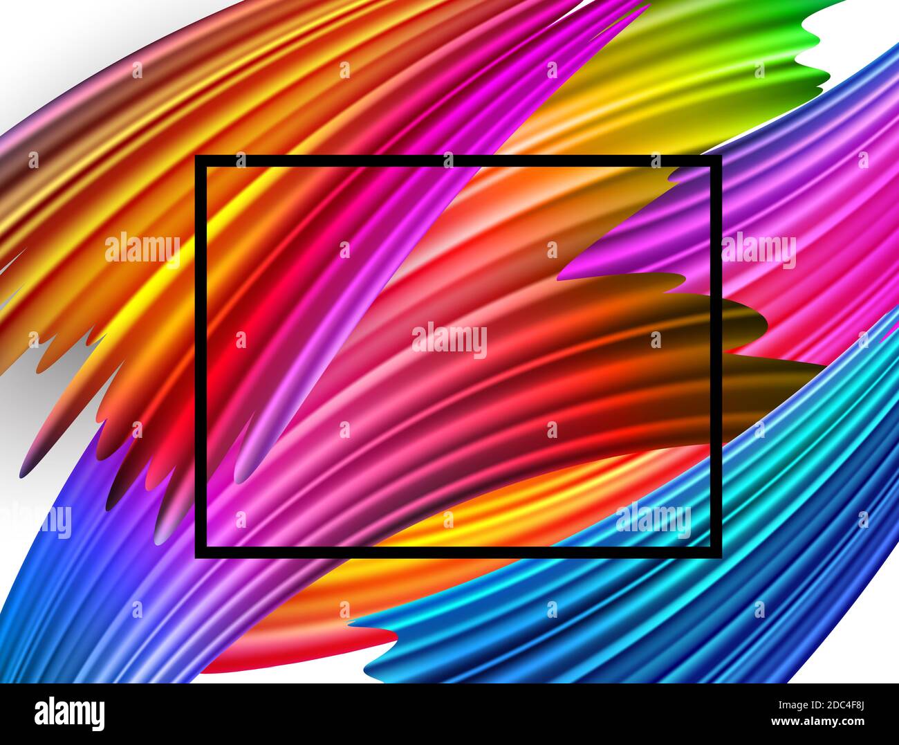 Abstract spectrum brush strokes Textured Art Frame Background ...