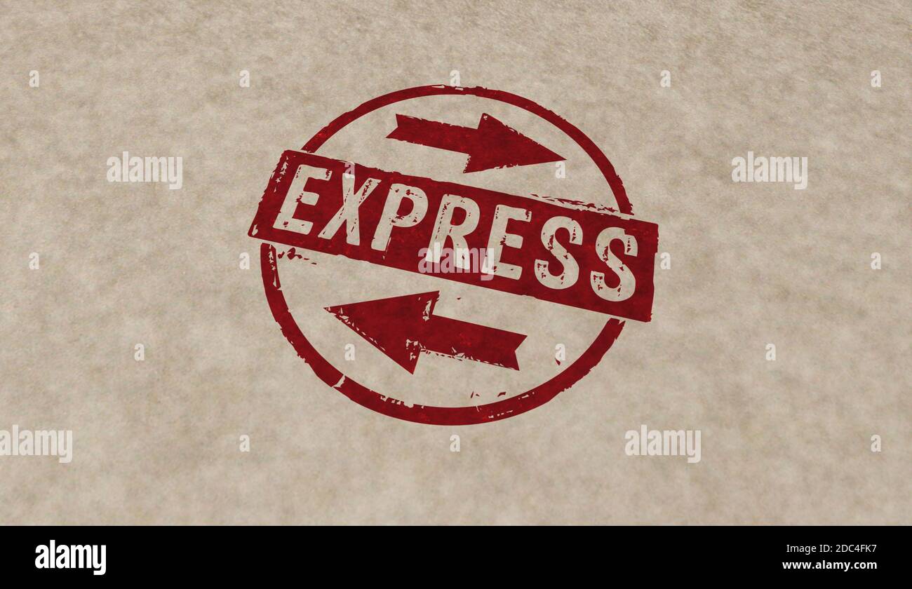 Express stamp icons in few color versions. Quick delivery, fast ...