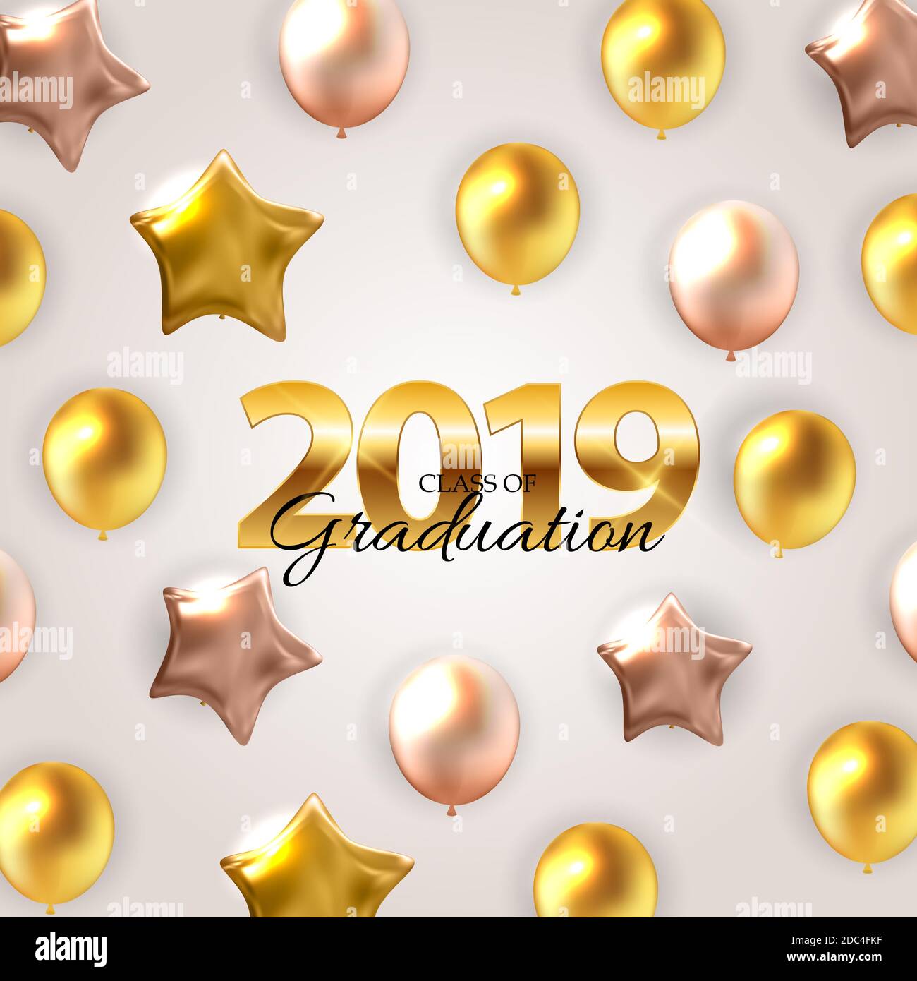 Class of 2019 Graduarion Education Background. Illustration Stock Photo ...