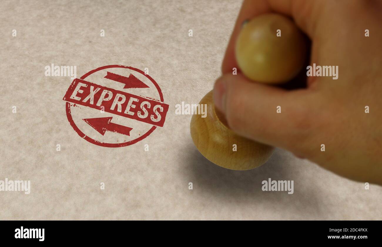 Express stamp hand stamping impact hi-res stock photography and images ...