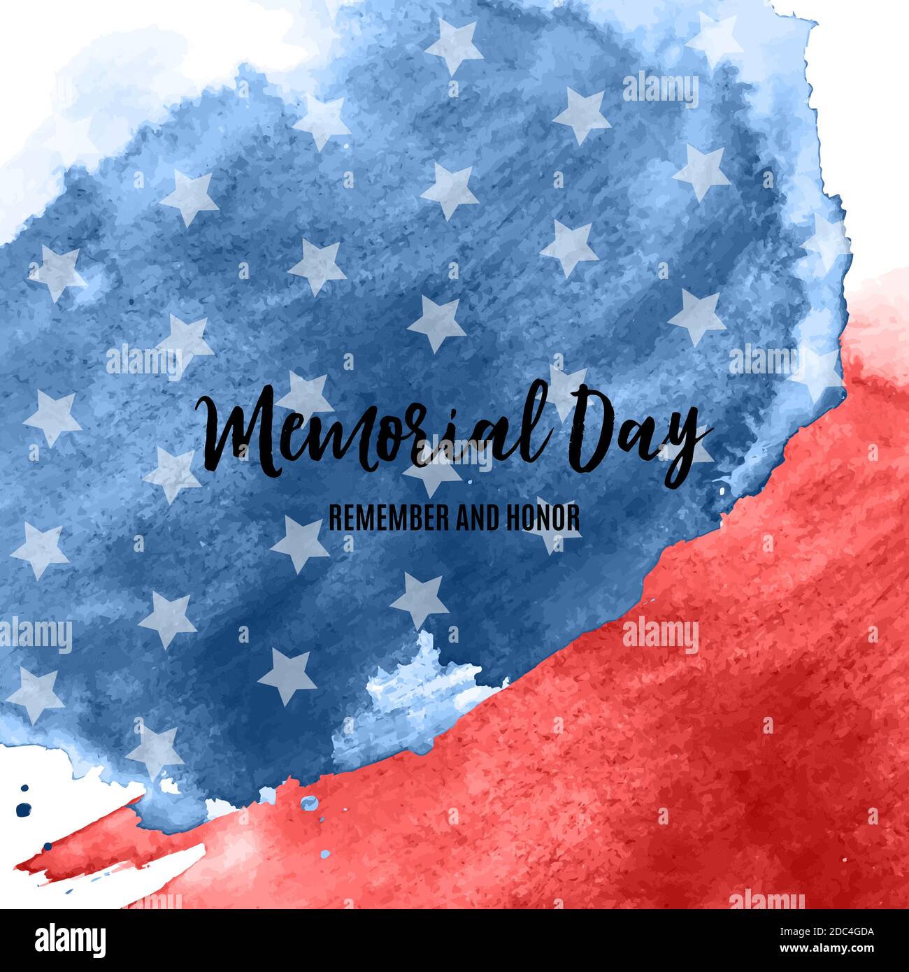 Memorial Day in USA Background Template Illustration Stock Photo - Alamy