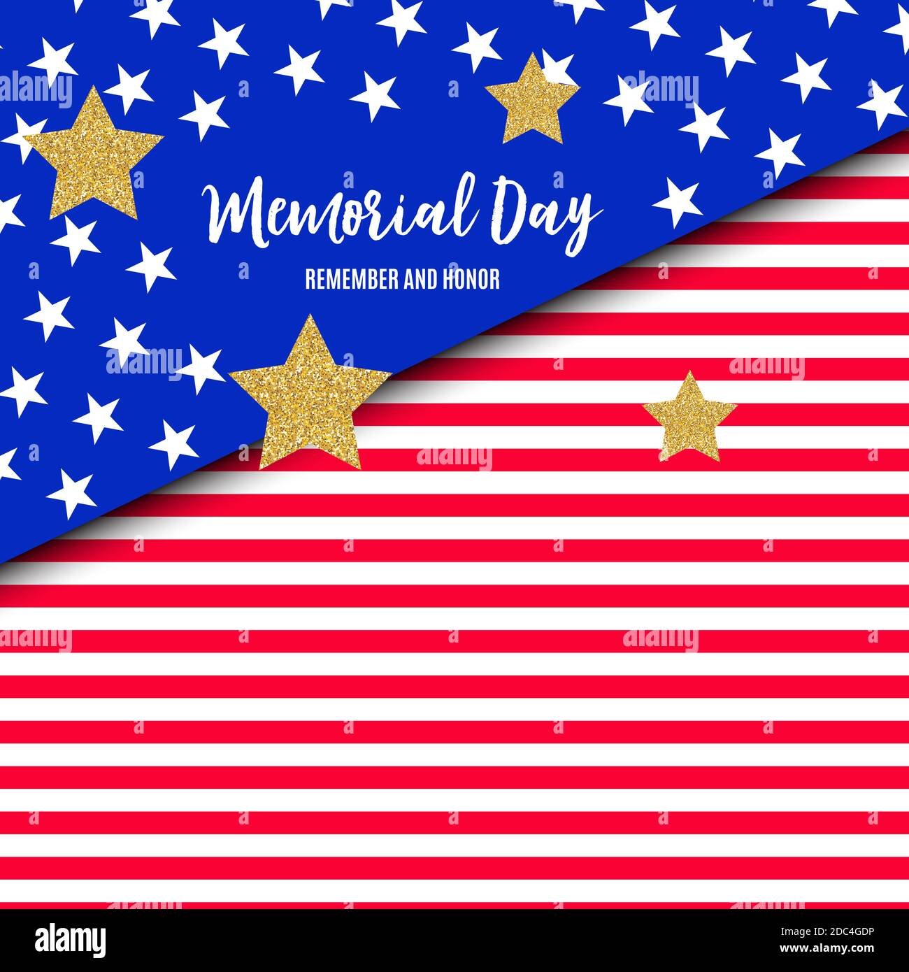 Memorial Day in USA Background Template Illustration Stock Photo - Alamy