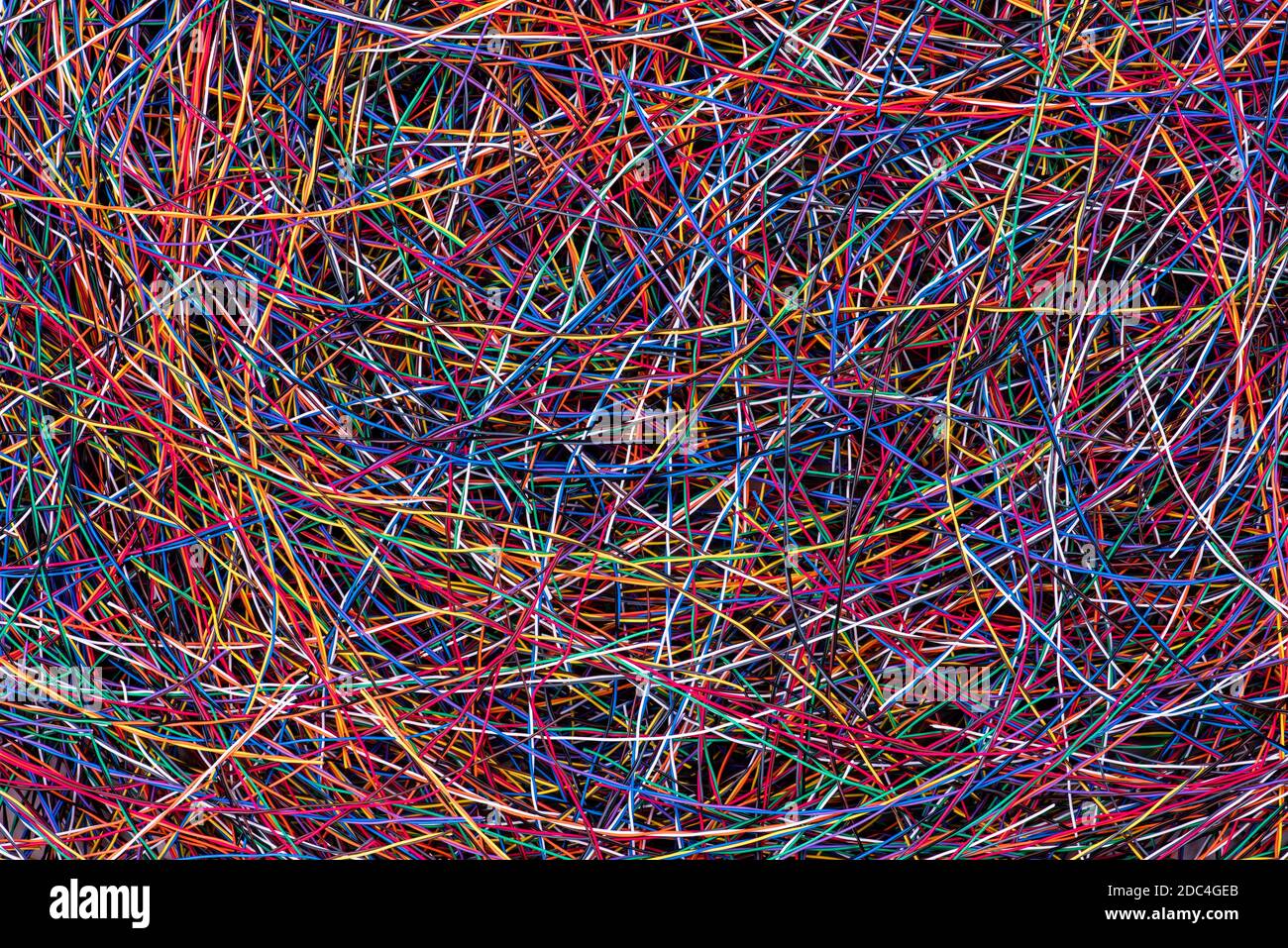 Colorful scrap cable wire as background recycling industry Stock Photo ...