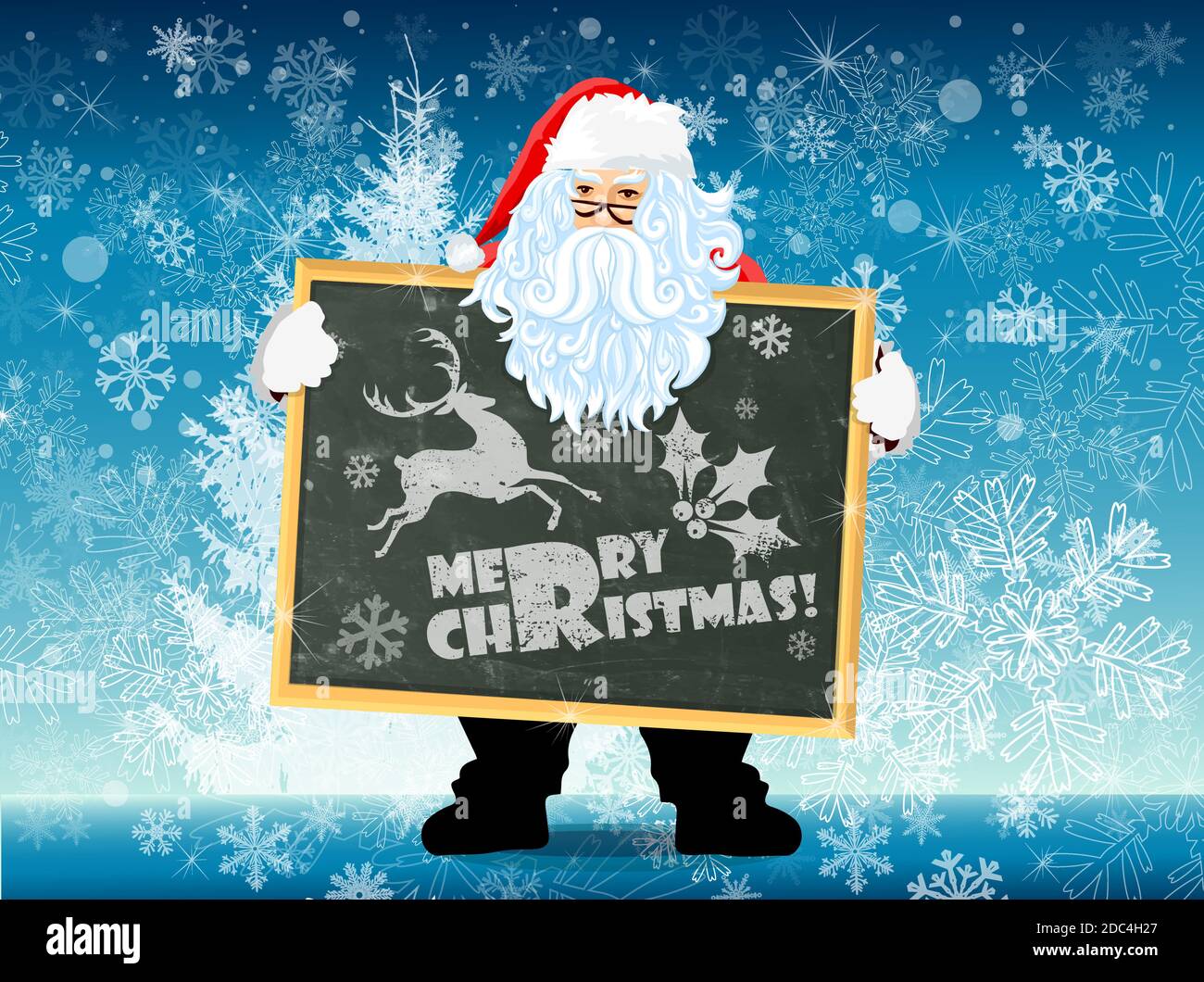 Congratulations from Santa Claus. New Year's greetings. Merry Christmas ...