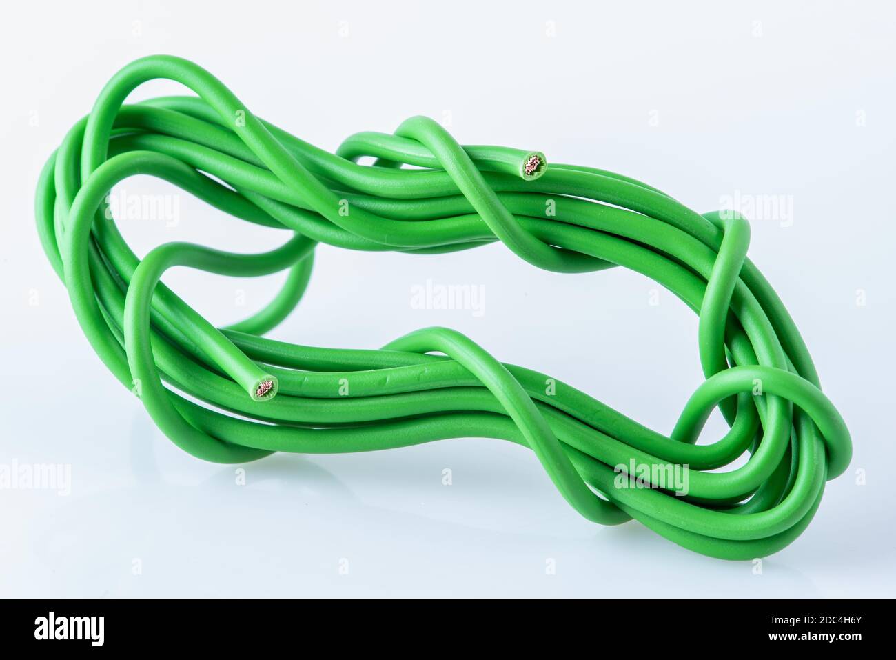 Electrical item rolled electric cable wire waste close-up Stock Photo ...