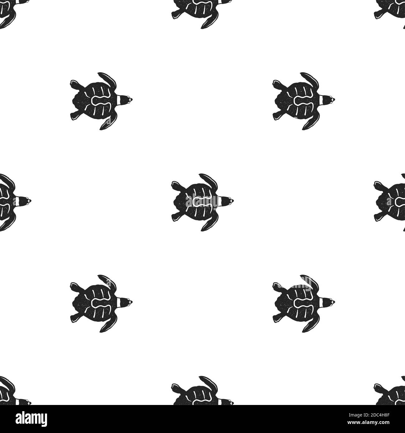 Turtle pattern. Seamless background illustration with wild animal ...