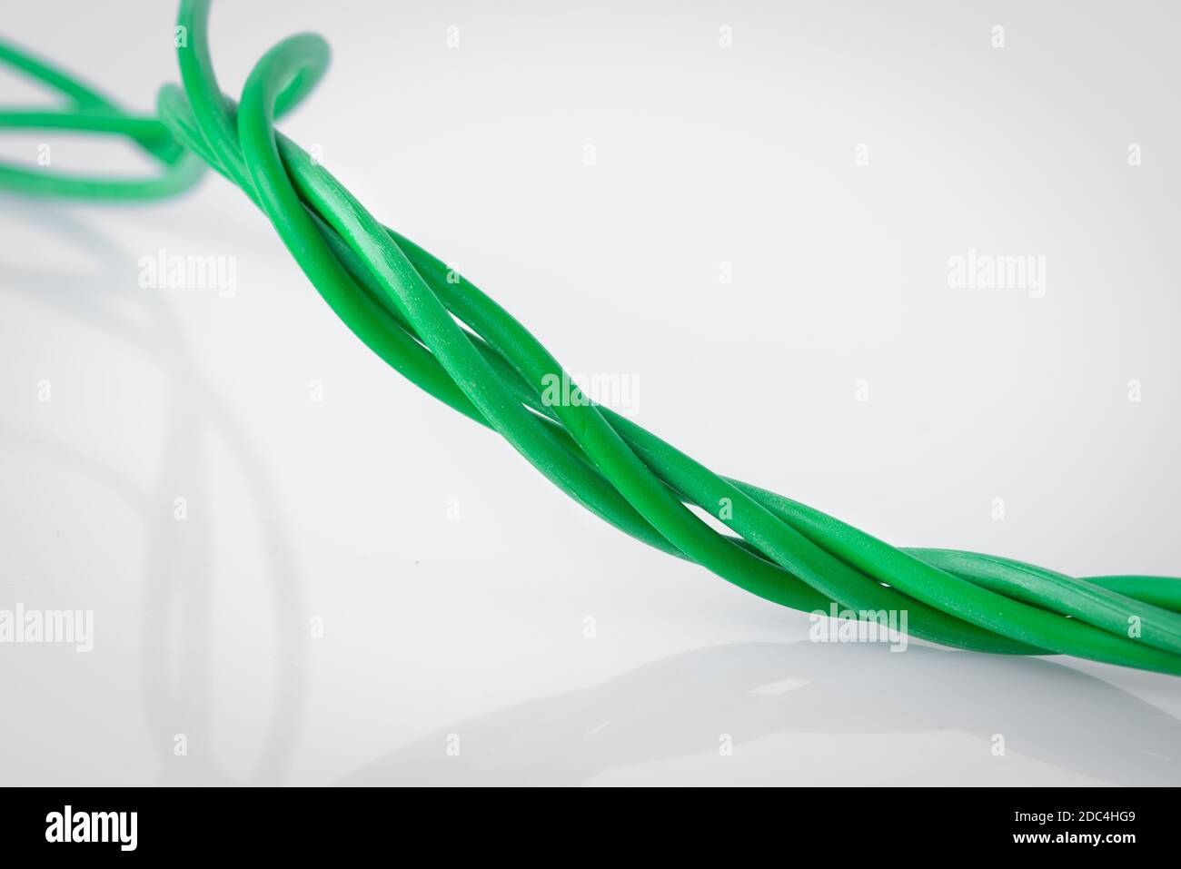 Swirl of electrical cable used in computer telecommunication network ...