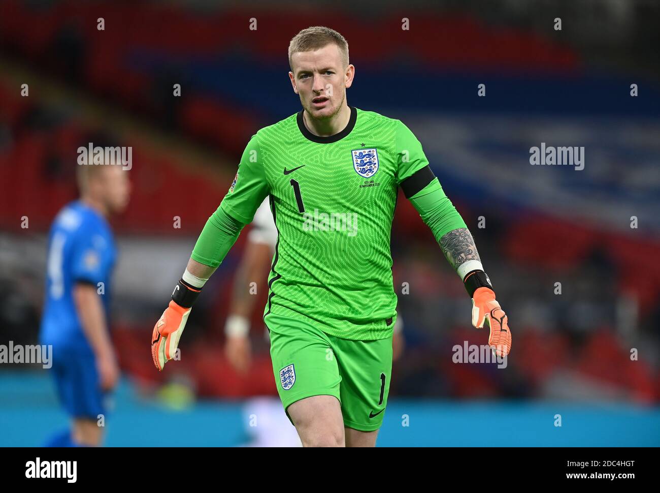 England goalkeeper Jordan Pickford during the UEFA Nations League match ...