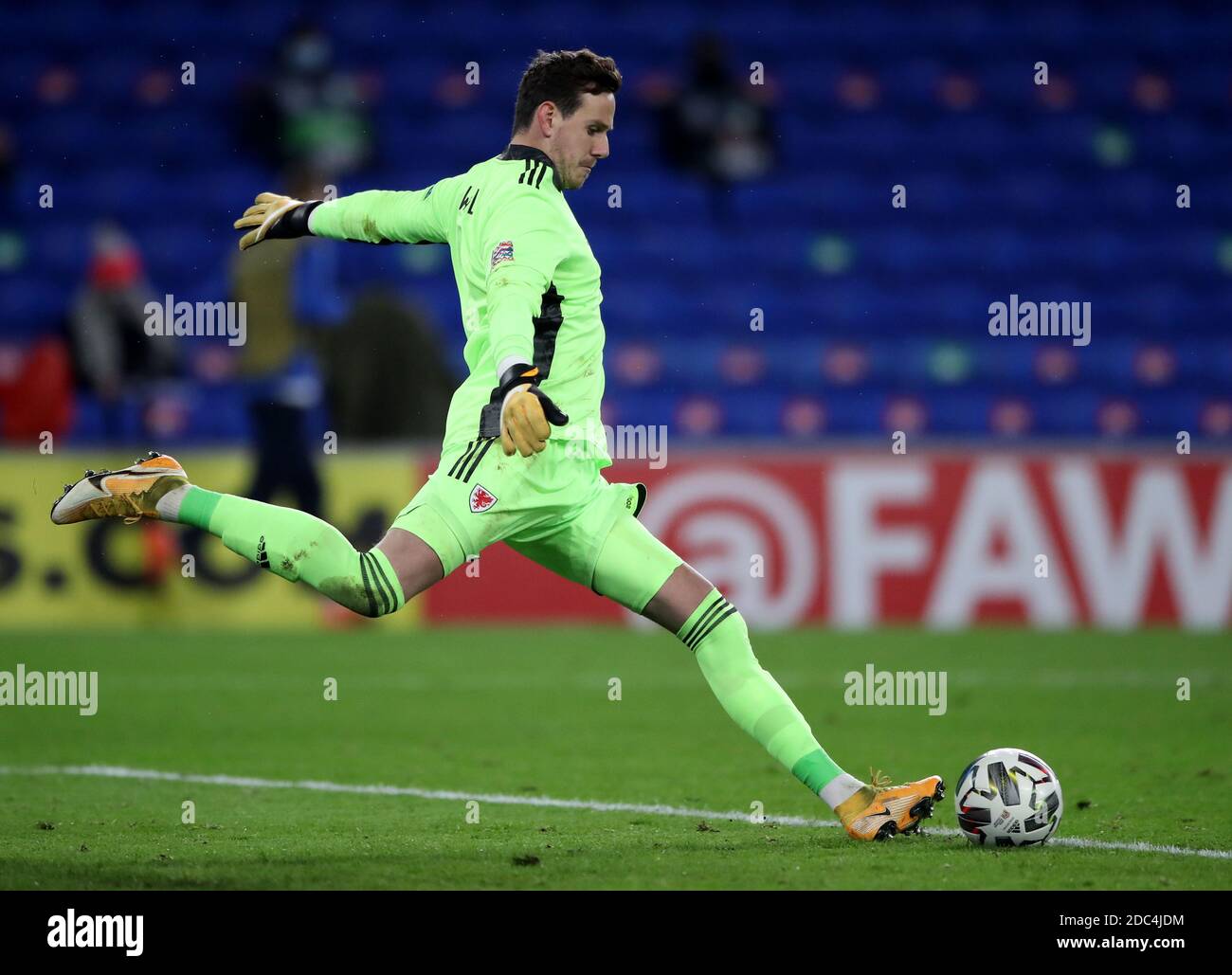 Wales goalkeeper Danny Ward during the UEFA Nations League match at ...