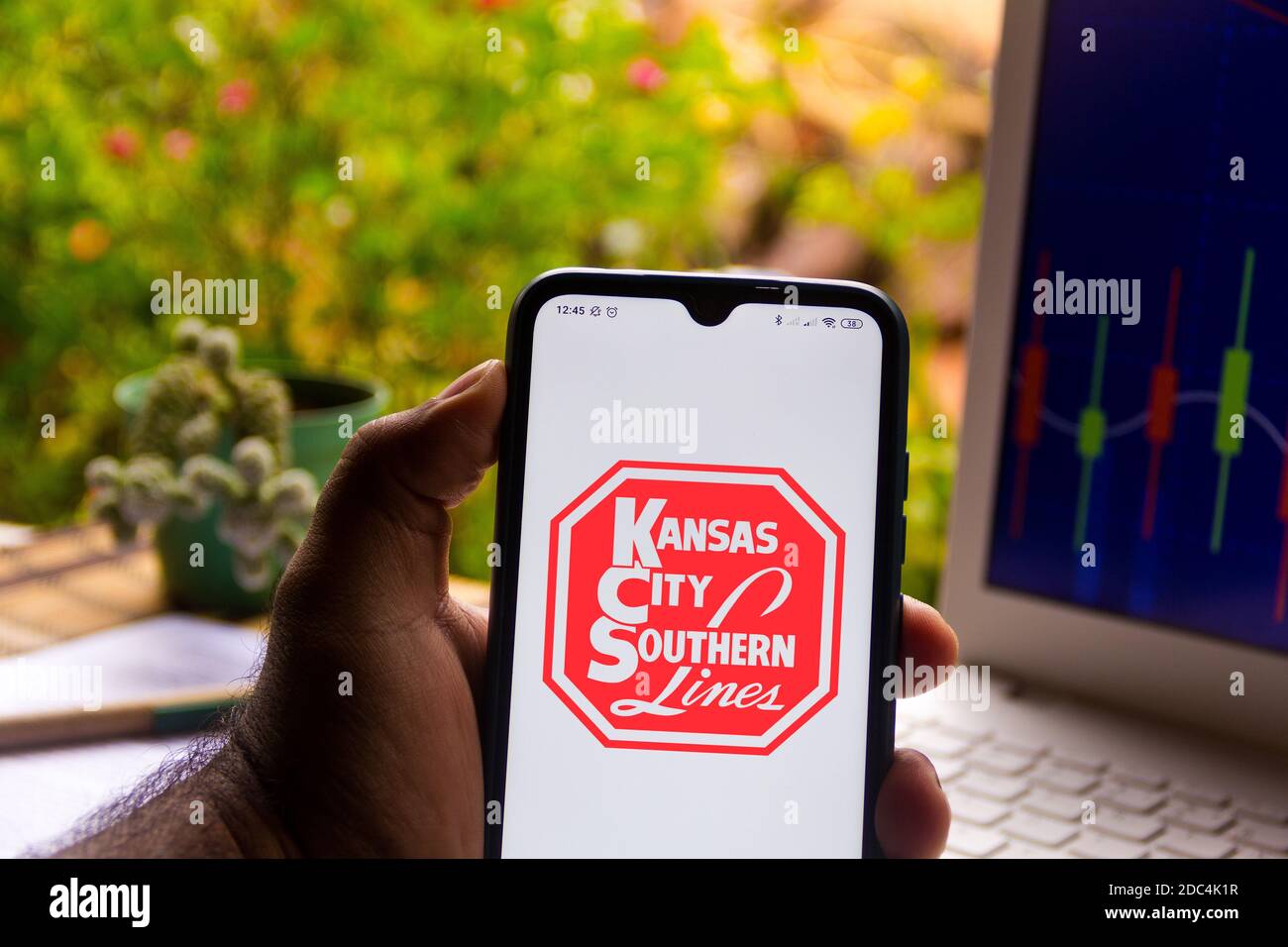 In this photo illustration the Kansas City Southern Railway Company ...