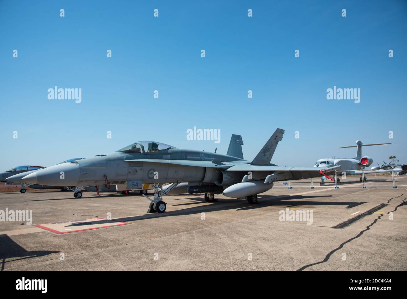 Darwin,NT,Australia-August 4,2018: Military fighter jet at the Pitch ...
