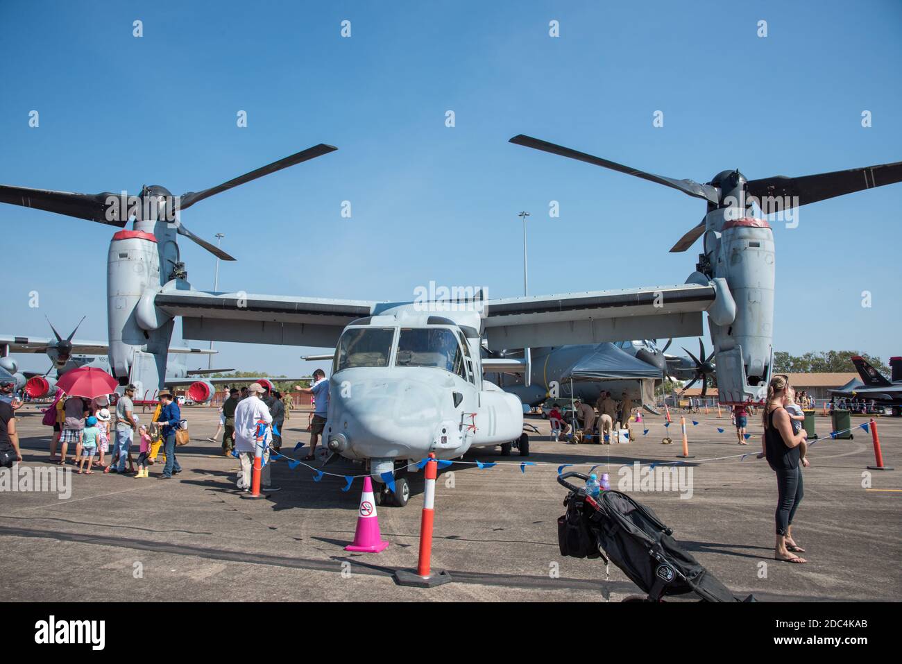 Darwin,NT,Australia-August 4,2018: Military aircraft with double winged ...