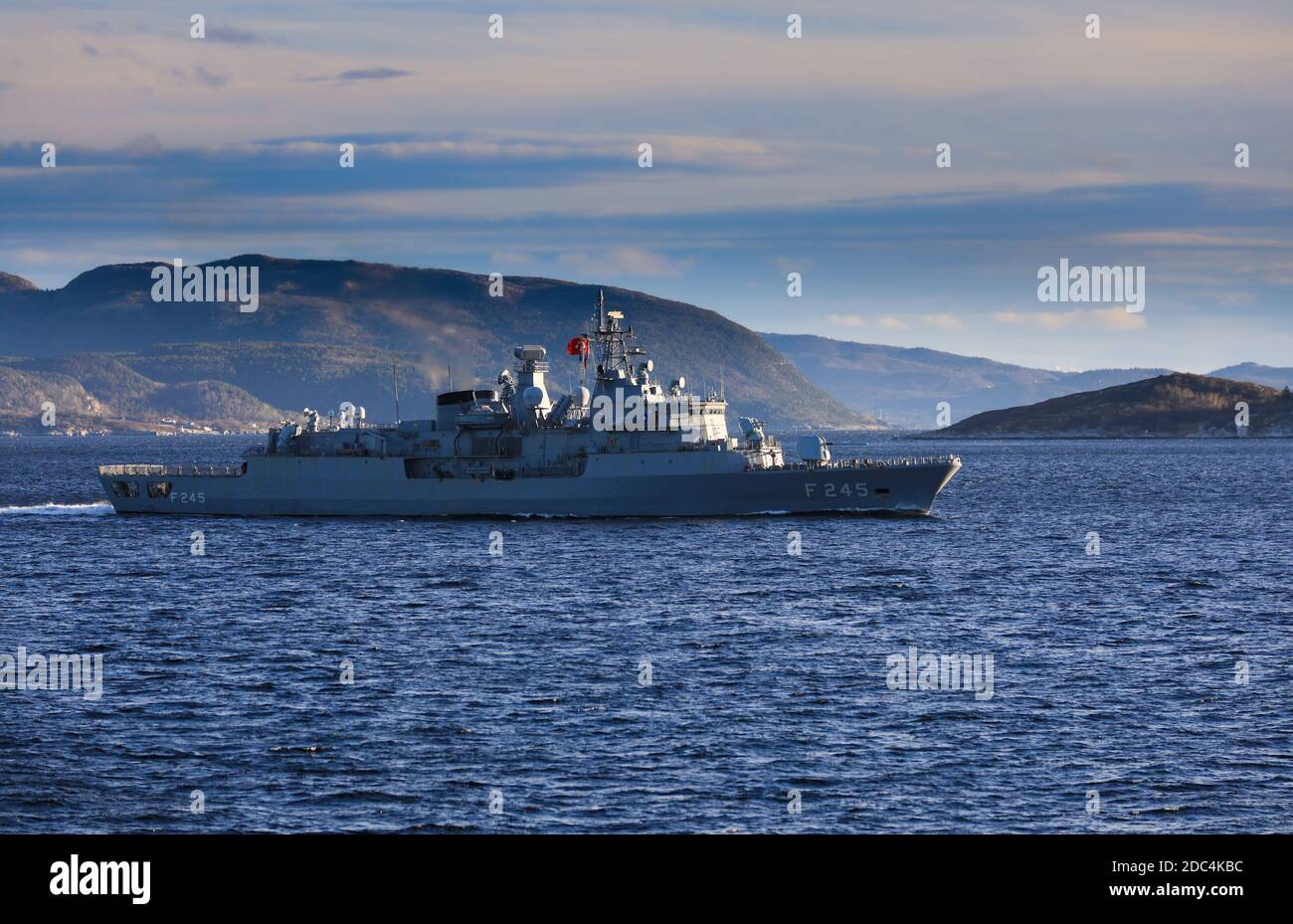 TCG Orucreis (F-245), is a Turkish, Barbaros-class frigate in Norwegian ...