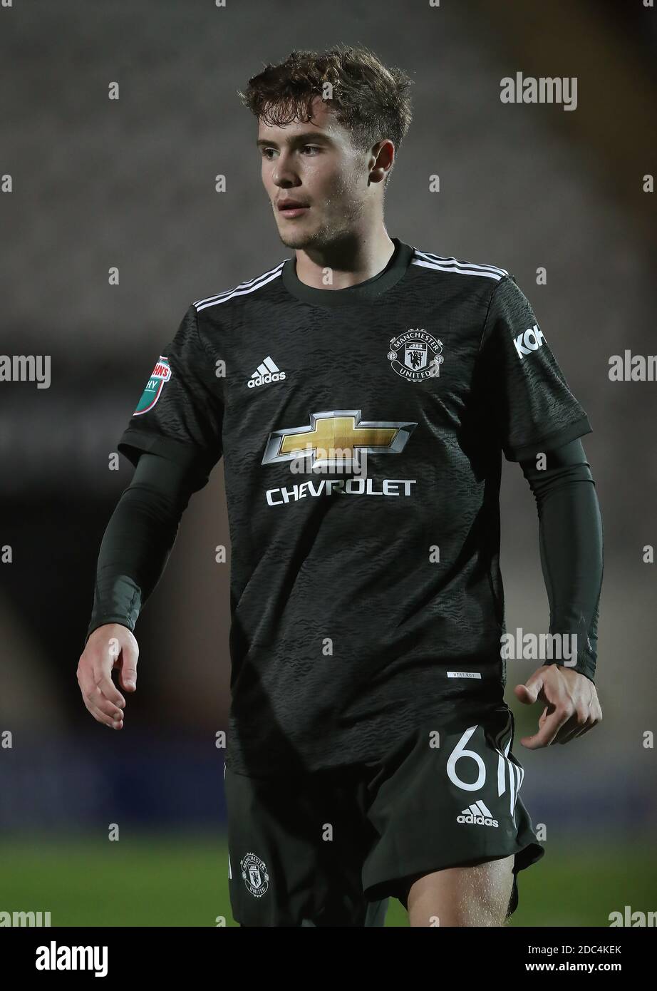 Manchester United's Charlie McCann during the Papa John's Trophy match ...