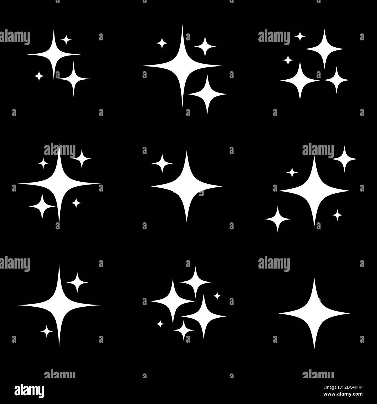 Set of original stars sparkle firework, decoration twinkle, shiny flash icon. Illustration Stock ...