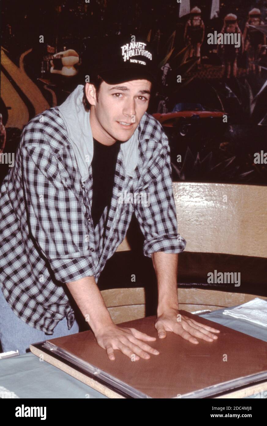 Beverly Hills 90210 Actor Luke Perry at Planet Hollywood in New York ...