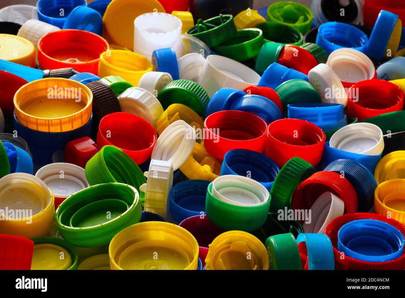 Colorful pet bottle caps recycling hi-res stock photography and images ...