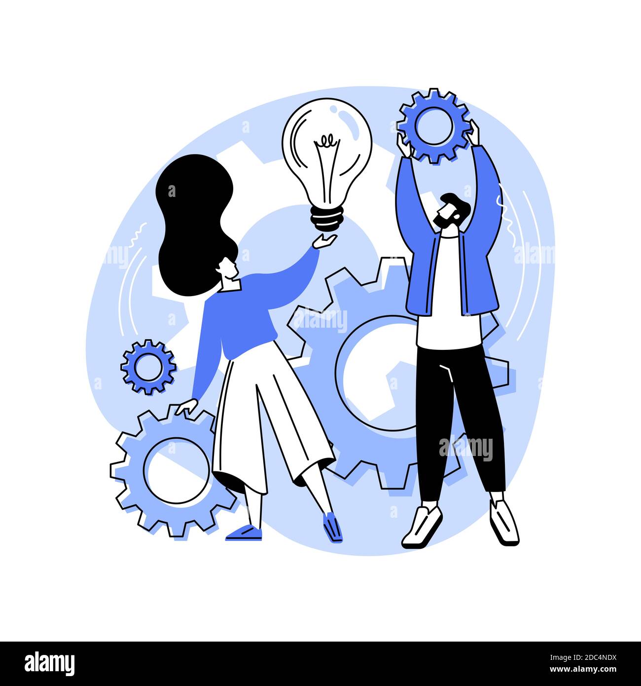 Teamwork power abstract concept vector illustration Stock Vector Image ...