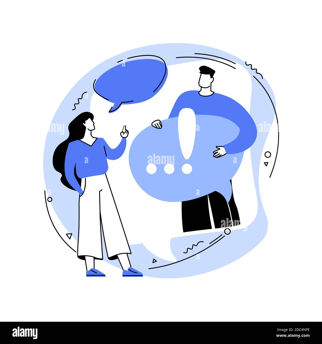 Discussion abstract concept vector illustration Stock Vector Image ...