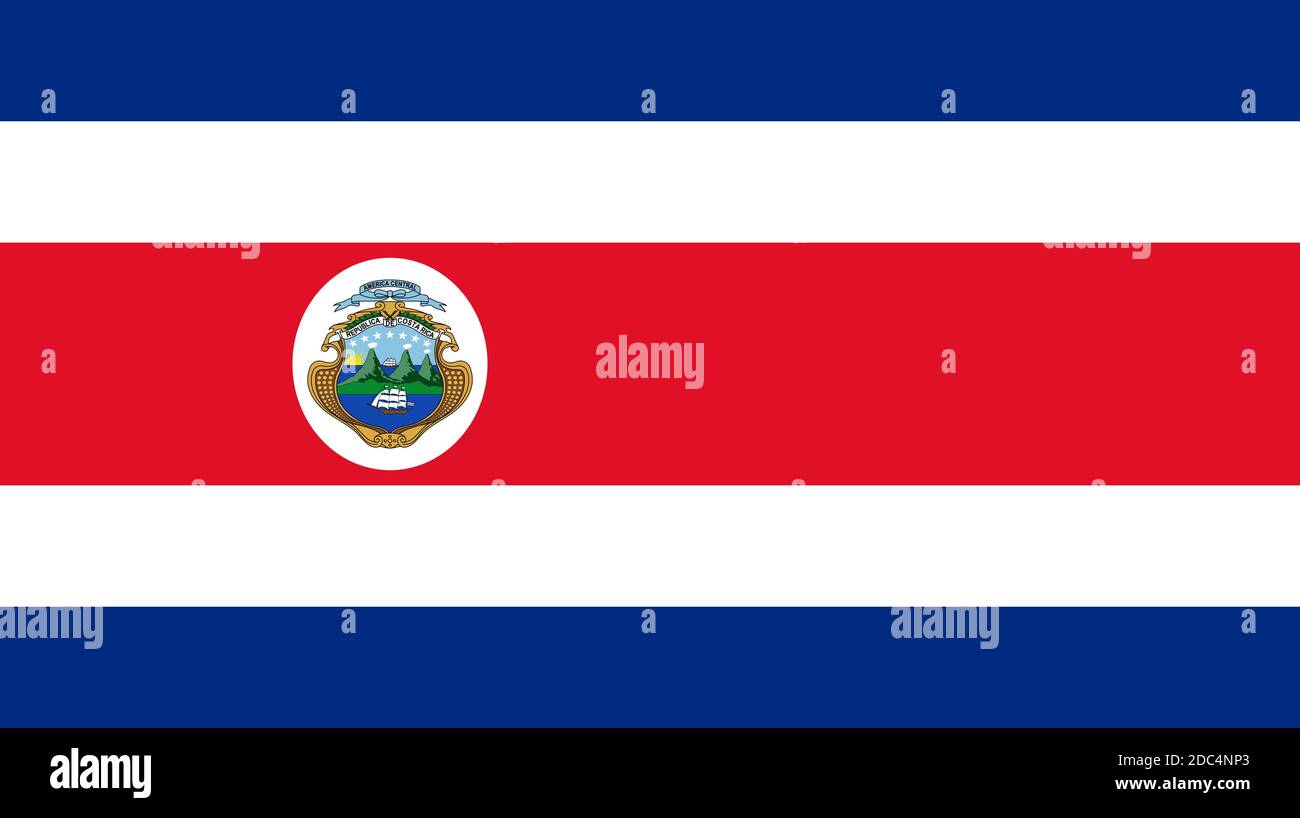 Costa rica flag country Stock Vector Images - Alamy
