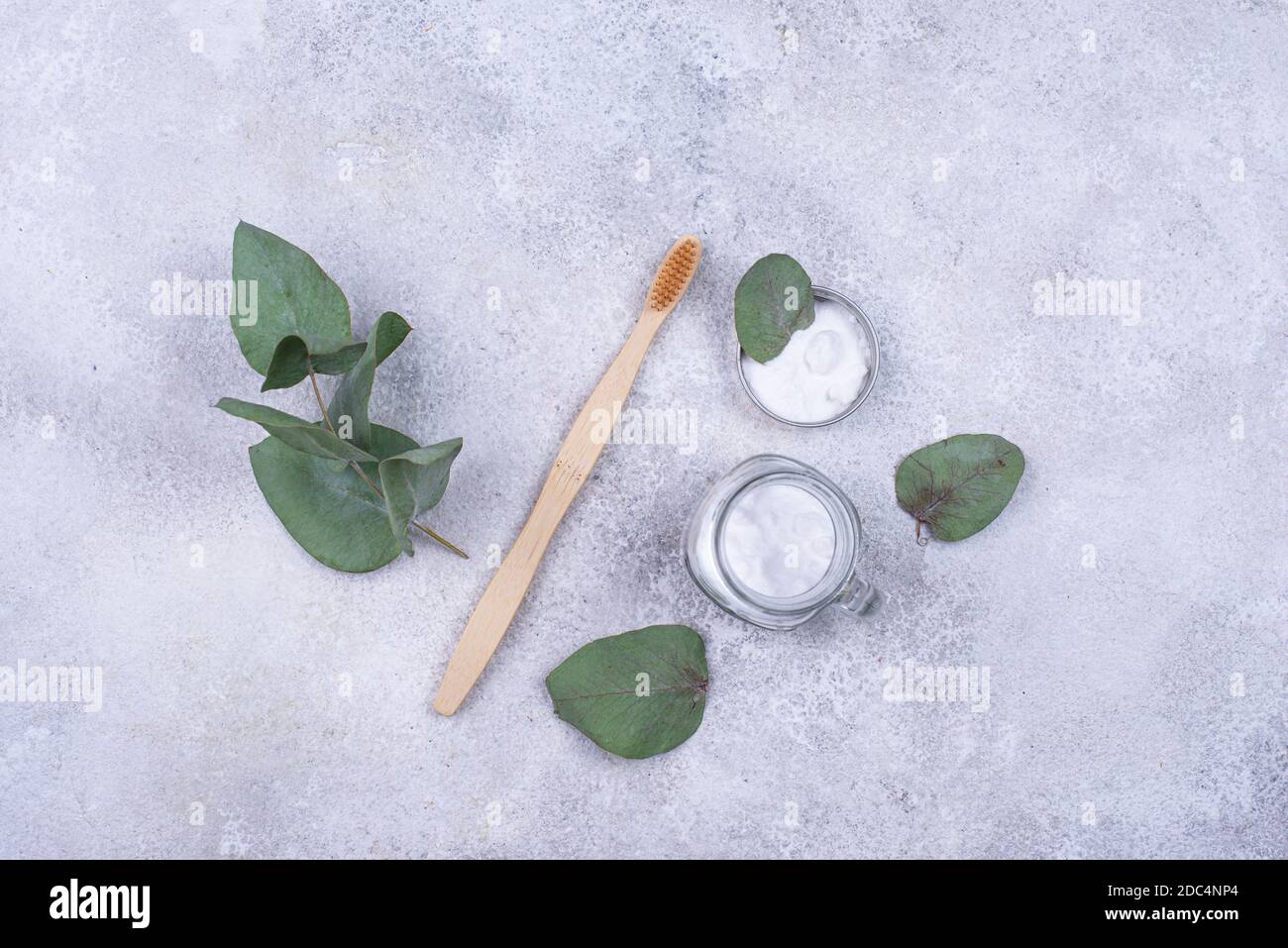 Eco friendly toothbrush and natural dentifrice Stock Photo - Alamy