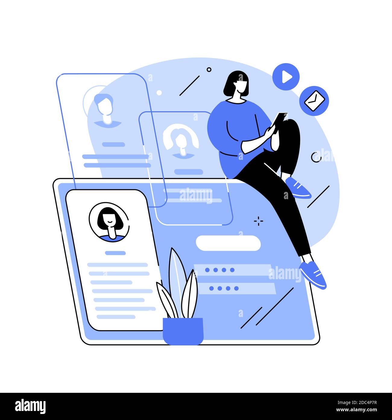 Registration abstract concept vector illustration Stock Vector Image ...