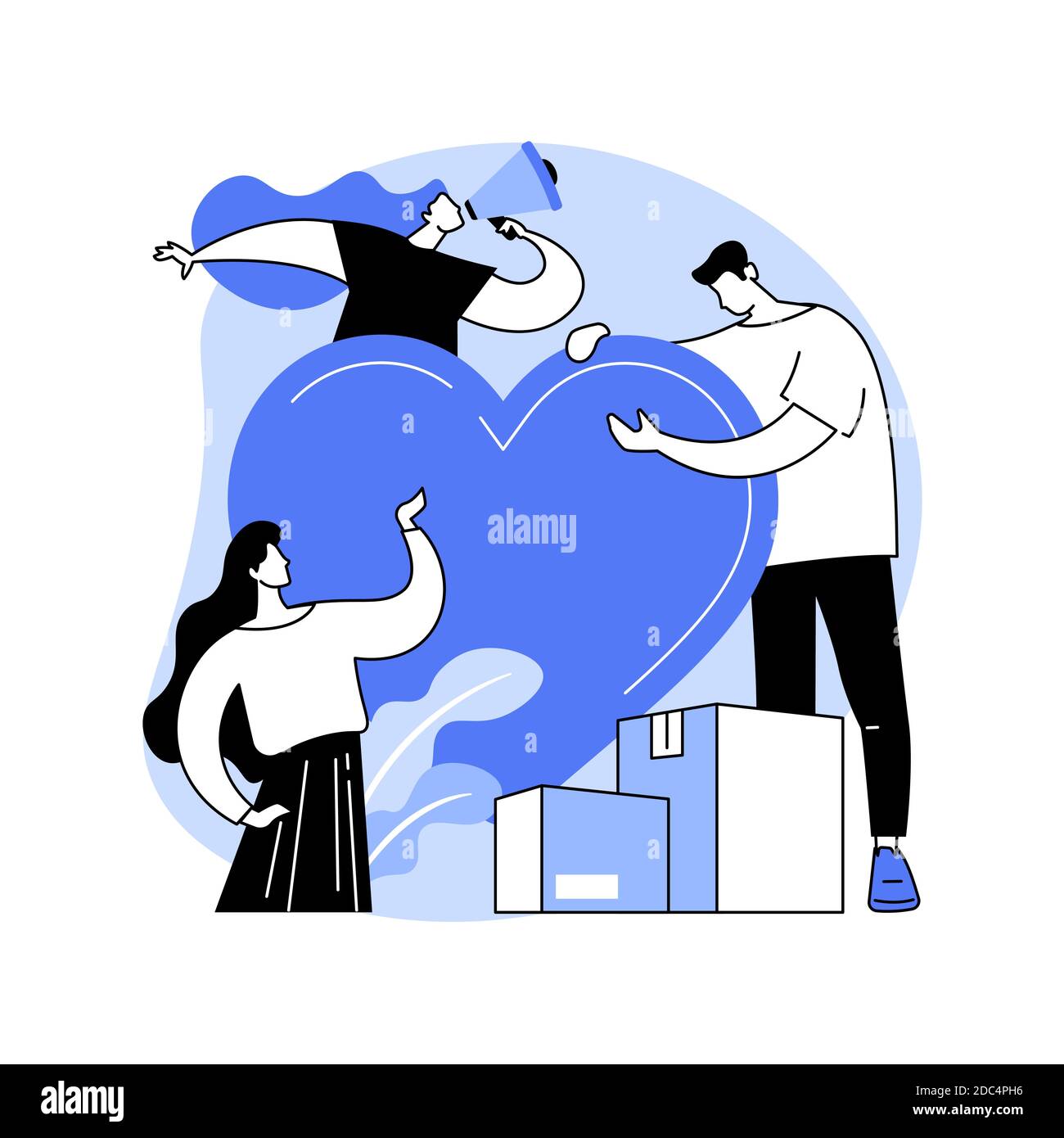Volunteering abstract concept vector illustration Stock Vector Image ...