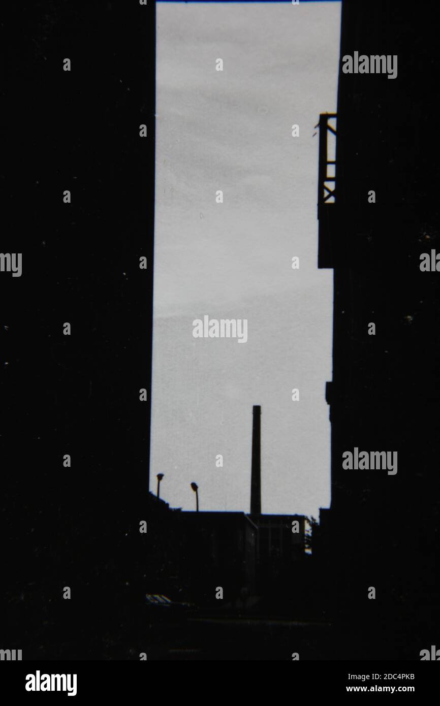 Fine 1970s vintage black and white photography of an alley in high ...