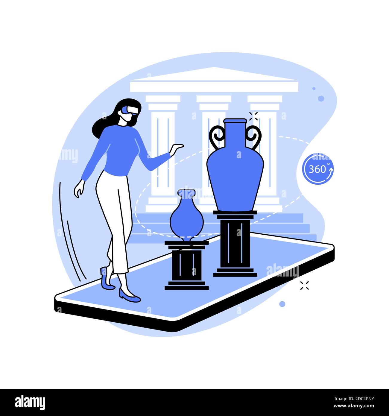 Online museum tours abstract concept vector illustration Stock Vector ...