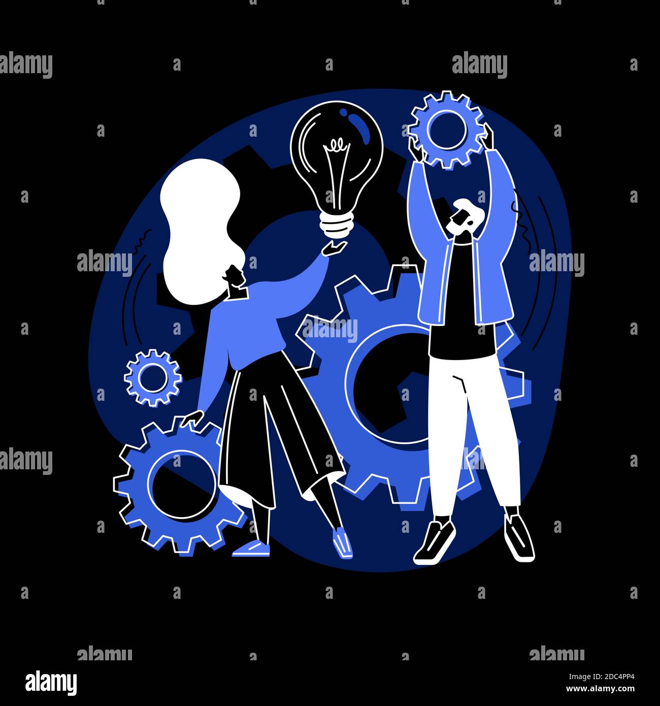 Teamwork power abstract concept vector illustration Stock Vector Image ...