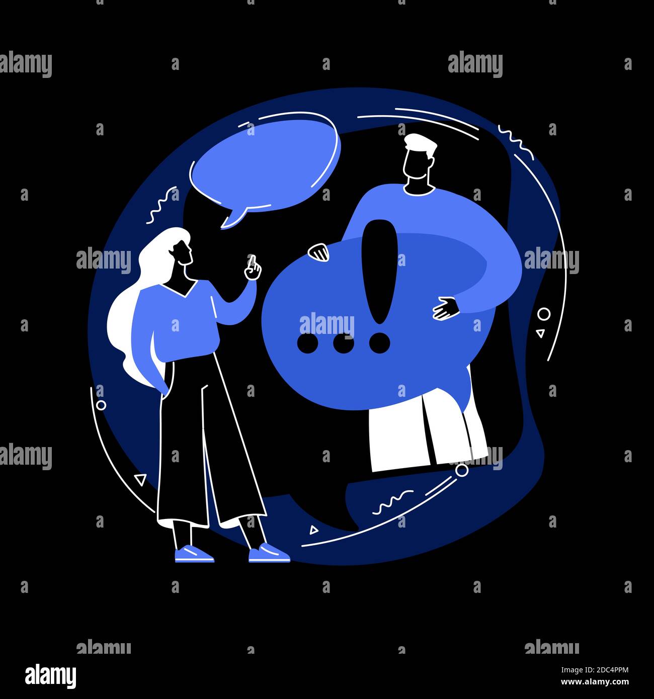 Discussion abstract concept vector illustration Stock Vector Image ...